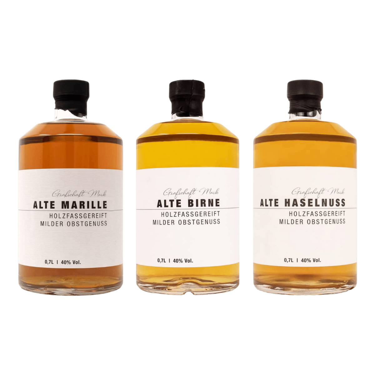 3er Pack: je 1 Alte Birne, Alte Marille und Alte Haselnuss, 79,90